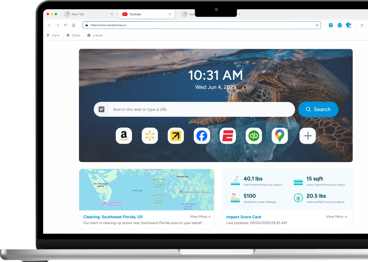 WAVE BROWSER | Surf the web. Save the ocean.
