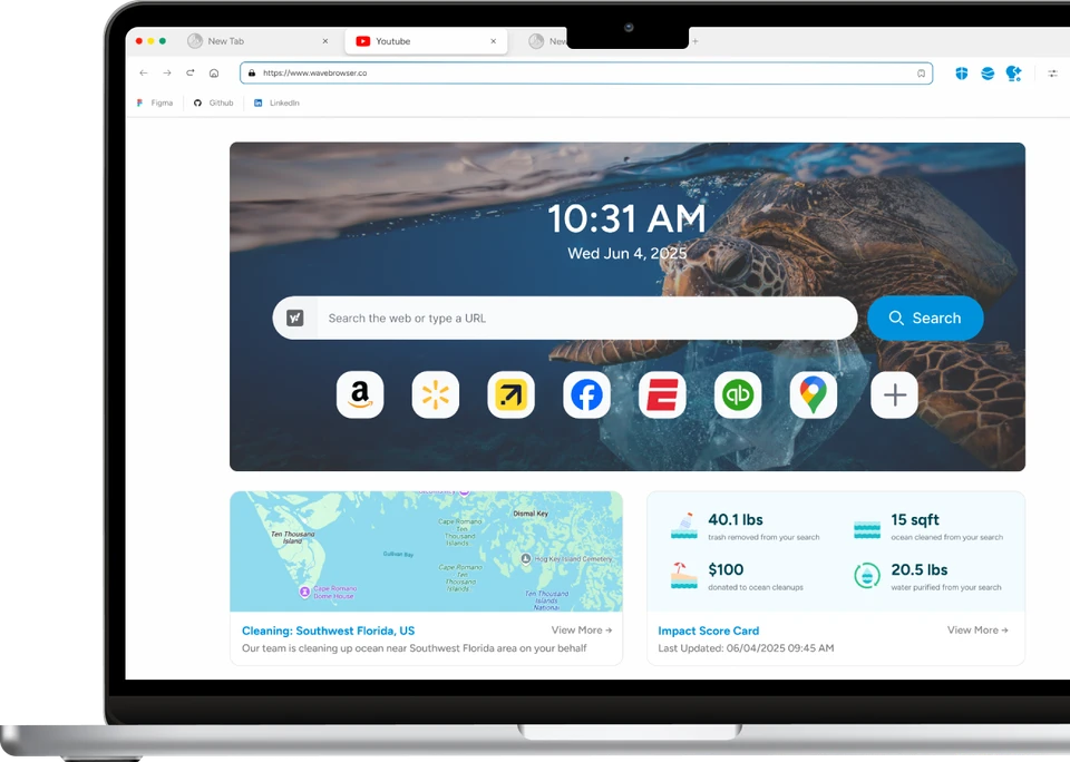WAVE BROWSER | Surf the web. Save the ocean.